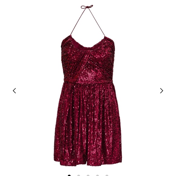 Yves Saint Laurent | Dresses | Yves Saint Laurent Red Sequin Dress ...
